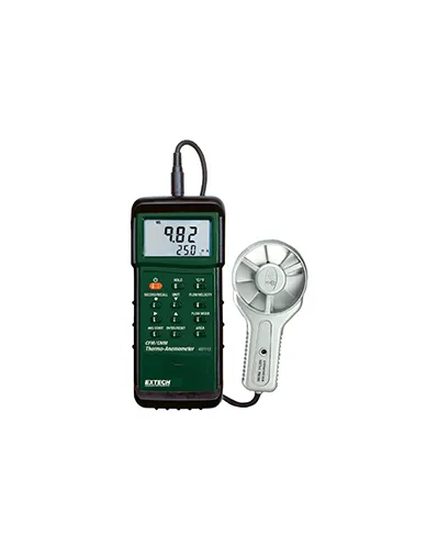 Portable Heavy Duty CFM Metal Vane Anemometer– Extech 407113 NIST ...